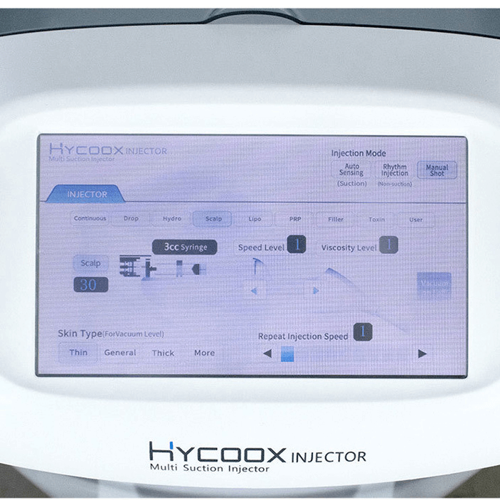 Hycoox injector machine for scalp injection and facial injection