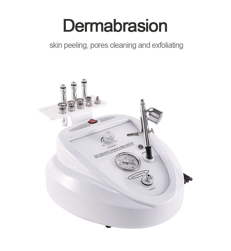 Microdermabrasion for skin pilling and exfoliating face cleaning