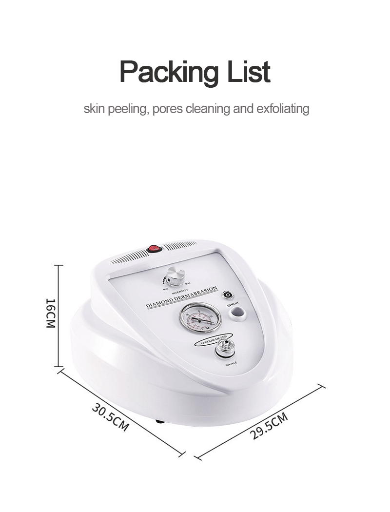 Microdermabrasion for skin pilling and exfoliating face cleaning